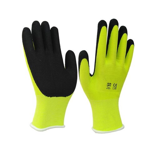 Handy Working Glove Med - Large Latex Palm Dipped Fluro/Black
